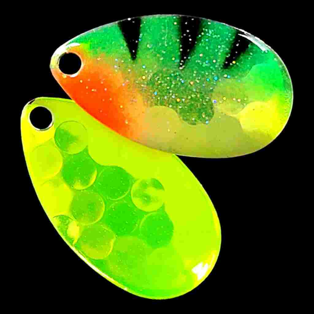 Antifreeze Perch Indiana Spinner Blade – Bago Lures
